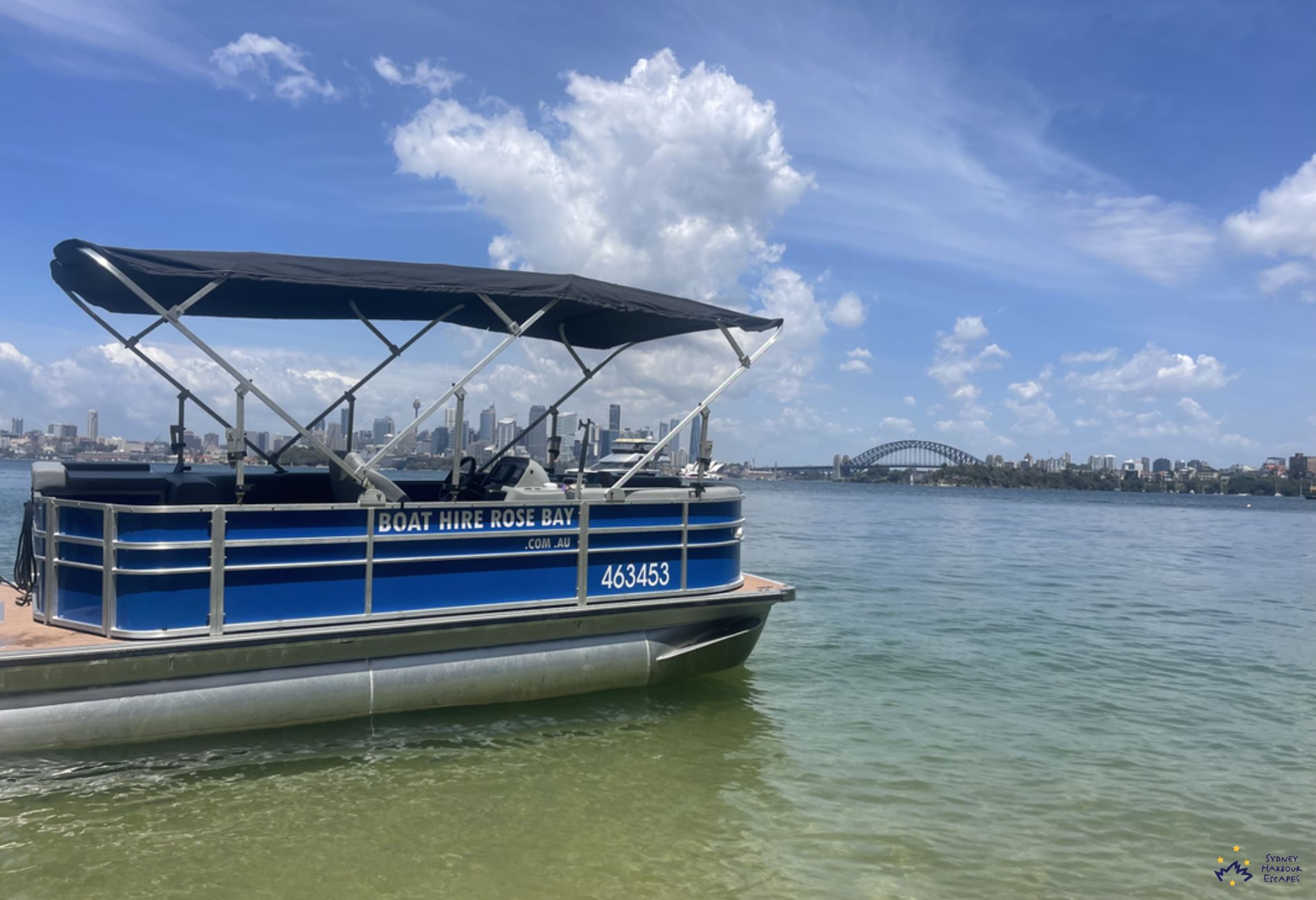 17ft Pontoon - Self-Drive Boat Hire -Sydney Harbour Cruises